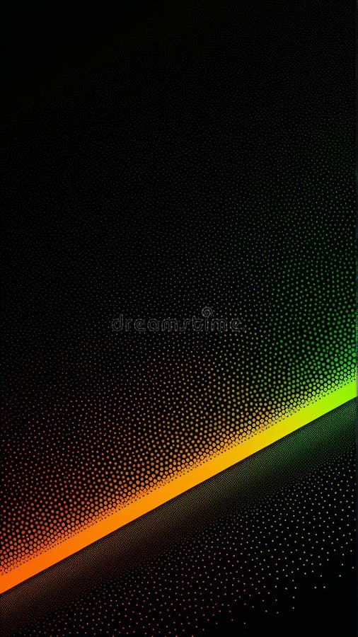 Vibrant Gradient Dot Pattern on Black Background with Diagonal Color ...
