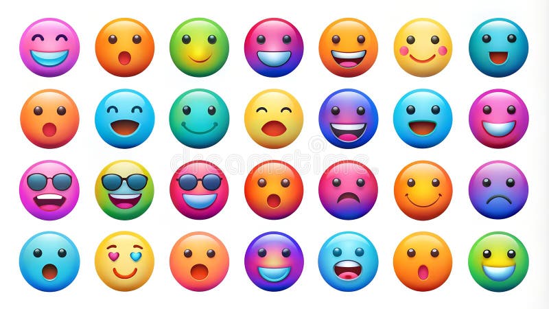 Vibrant Gradient Emoji Icons: a Colorful Collection of Everyday Objects ...