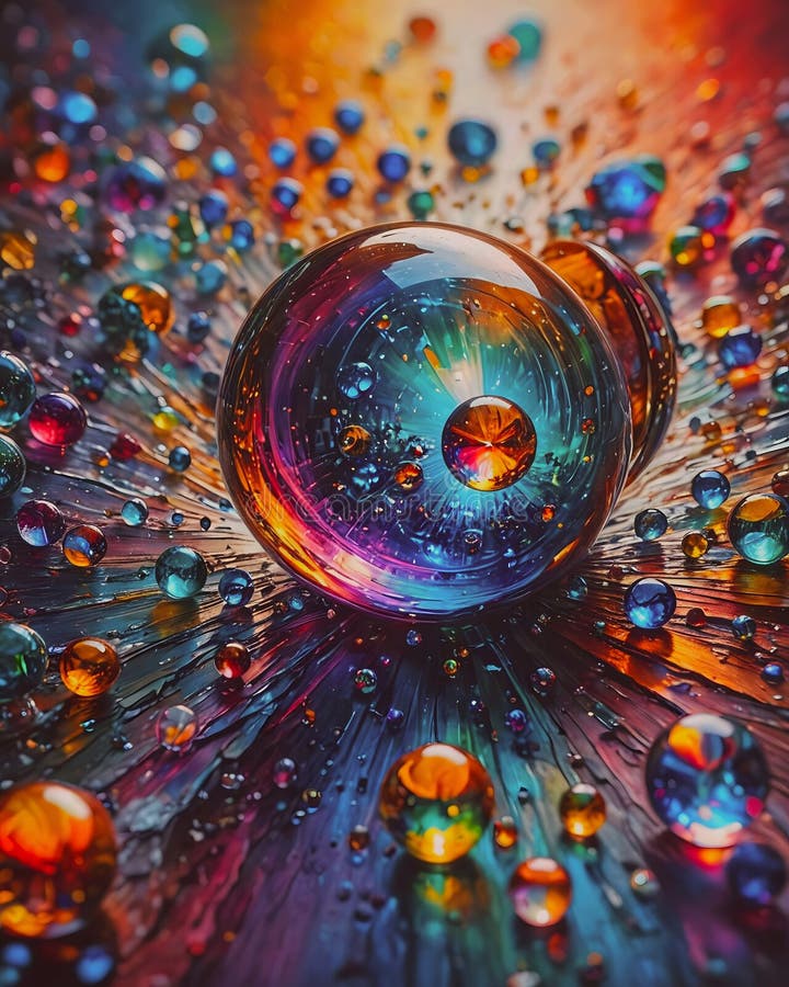 The Vibrant Gradient of the Marbles Changing Colors Stock Illustration ...