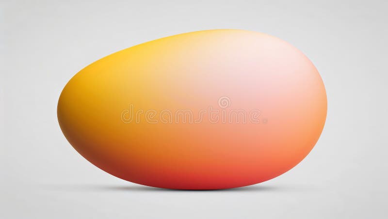 Vibrant Gradient Oval Object with Yellow and Red Hues Stock ...