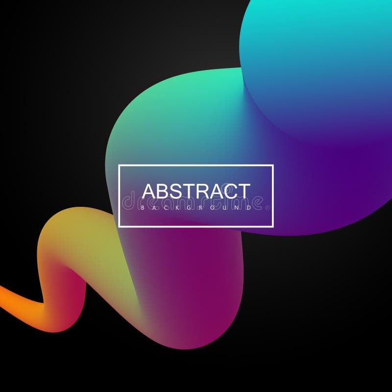 Vibrant gradient shape. stock vector. Illustration of line - 98007458