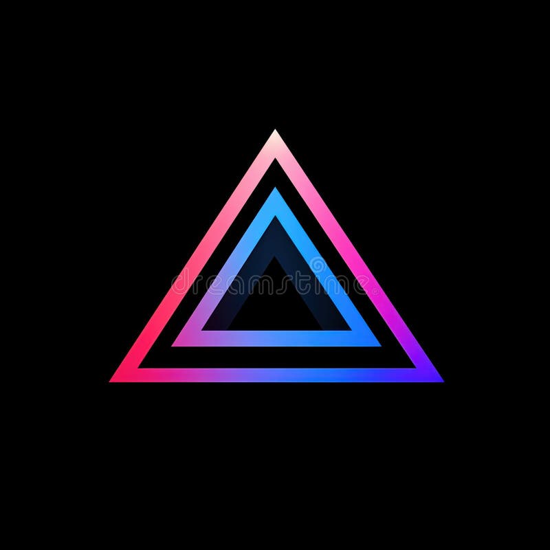 Neon Triangle Abstract Art stock illustration. Illustration of stylish ...