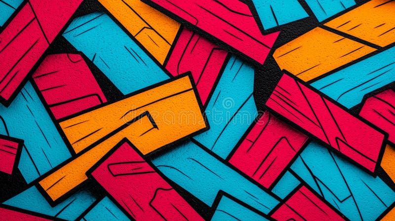 Vibrant Graffiti Art with Sharp Lines and Bold Colors for Urban ...