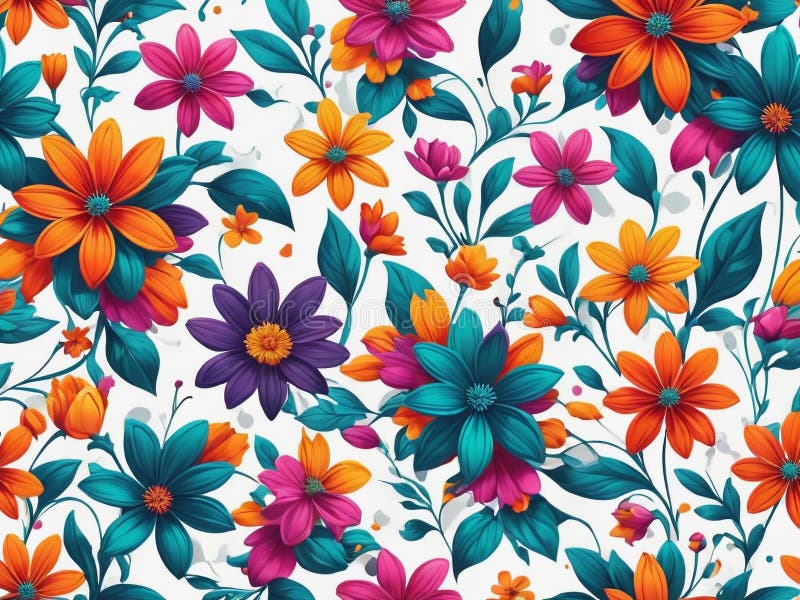 Vibrant Graffiti Flower Art Bold Artistic Pattern for Design ...