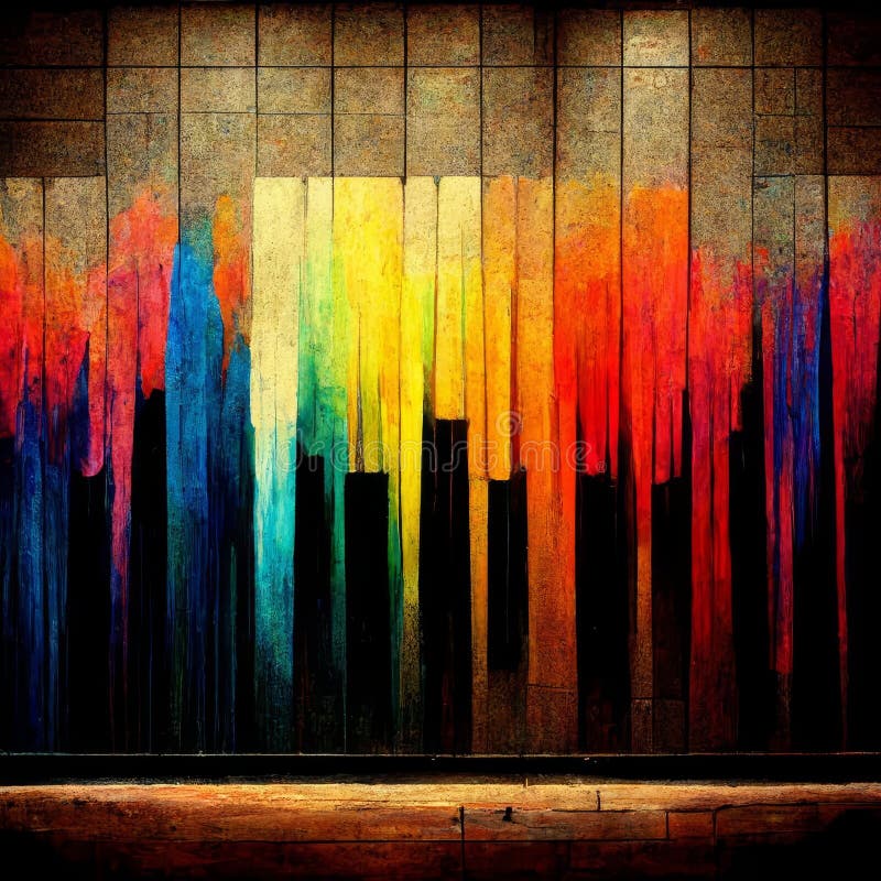 Vibrant Graffiti Mural with Colorful Drips on a Textured Wall, Creating ...