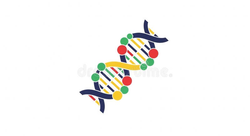 Colorful DNA Double Helix Graphic Design Stock Illustration ...