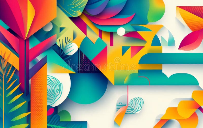 Vibrant Graphic Design Illustration, Creative Typography, Dynamic ...