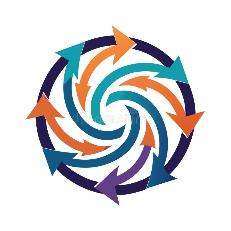 Circular Flow: Arrows Moving in a Cycle for Business Processes ...