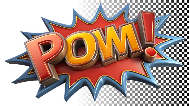 Dynamic Comic Book "POW!" Text Effect, Explosive Action Sound Graphic ...