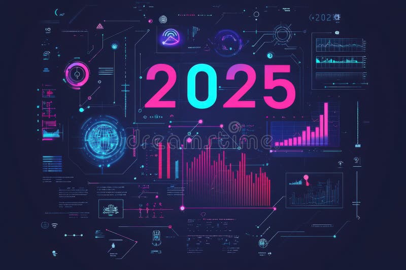 Futuristic Data Visualization Showcasing Trends and Projections for ...