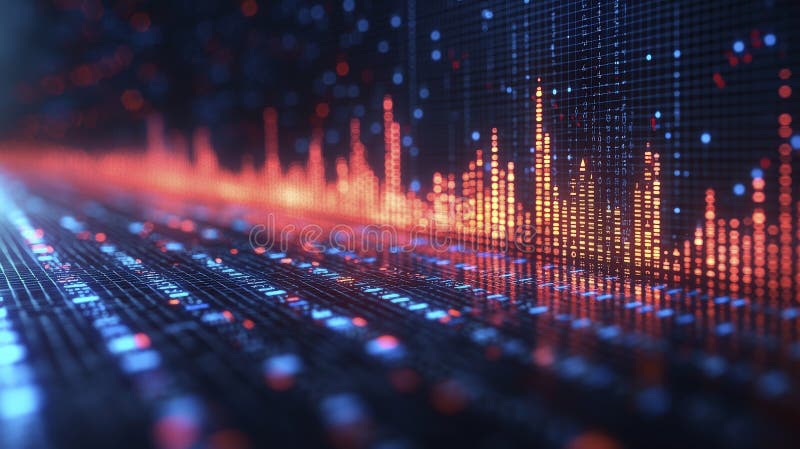 Vibrant Graphs Illustrating Data Dynamics Stock Illustration ...