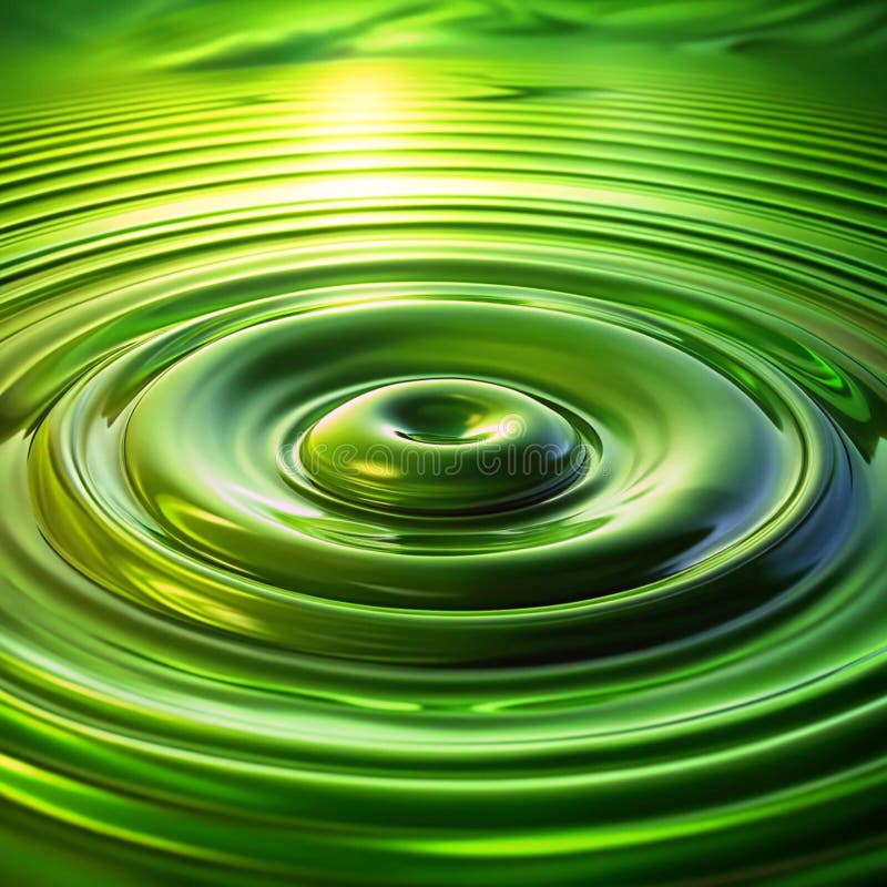 Vibrant Green Abstract Background with a Liquid Ripple Effect Stock ...