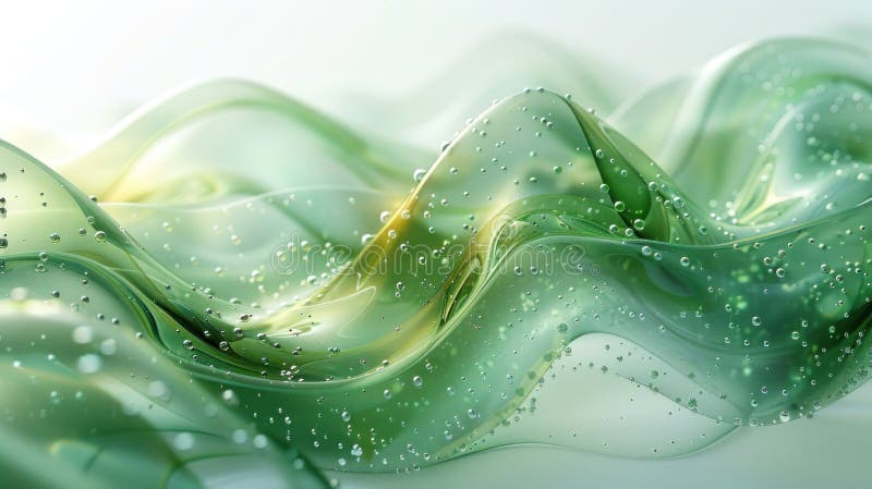 Vibrant Green Abstract Curve on White Background Stock Illustration ...