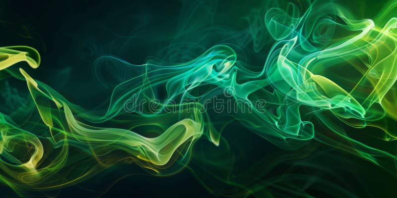 This is a Vibrant Green Abstract Smoke Background Suitable for Artistic ...