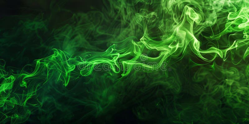 This is a Vibrant Green Abstract Smoke Background Suitable for Artistic ...