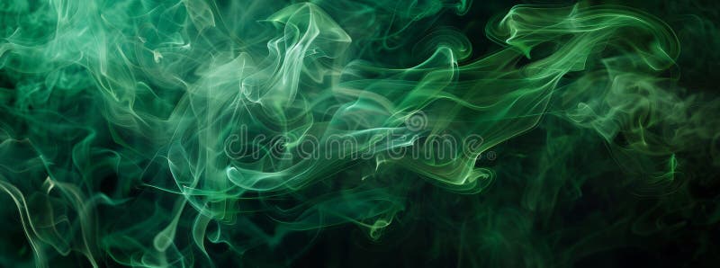 This is a Vibrant Green Abstract Smoke Background Suitable for Artistic ...