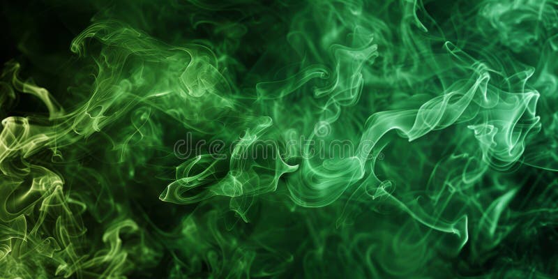 This is a Vibrant Green Abstract Smoke Background Suitable for Artistic ...