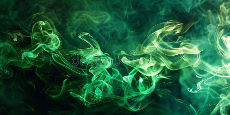 This is a Vibrant Green Abstract Smoke Background Suitable for Artistic ...