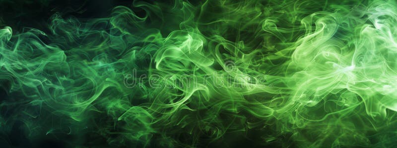This is a Vibrant Green Abstract Smoke Background Suitable for Artistic ...