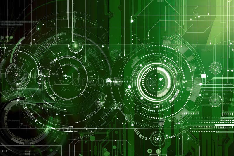 Vibrant Green Abstract Tech Background Symbolizing Innovation and ...