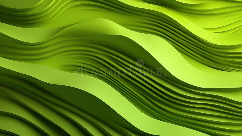 Vibrant Green Abstract Waves Background for Modern Design Concepts ...