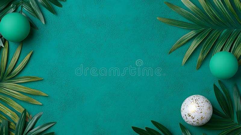 Vibrant Green Atmosphere with Eco-Friendly Elements and Tropical Vibes ...