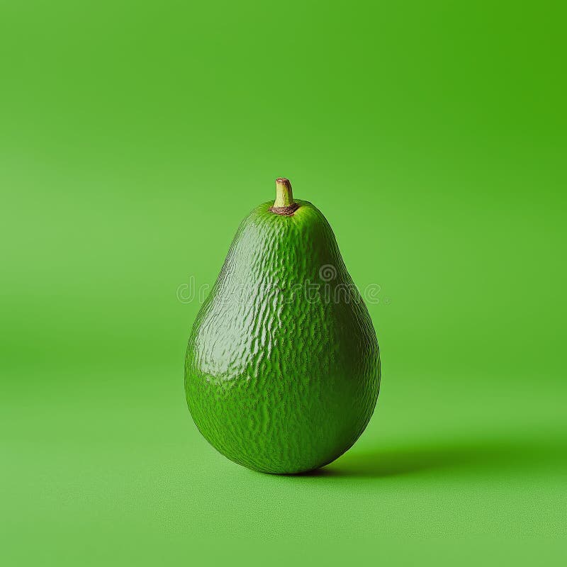 Vibrant Green Avocado Against a Solid Green Background Stock Photo ...