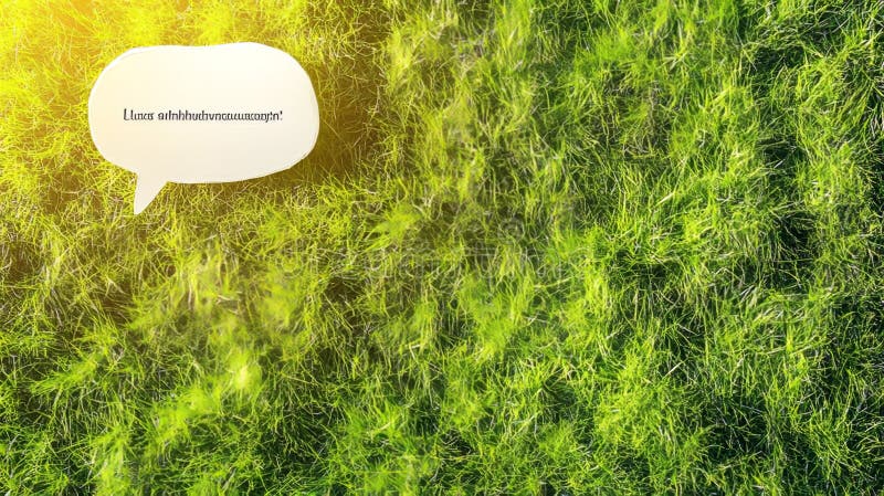 A Vibrant Green Background Accentuates a White Speech Bubble ...