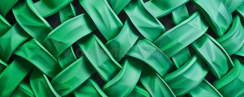 Vibrant Green Background Featuring Pattern Interlocking Lines Adding ...