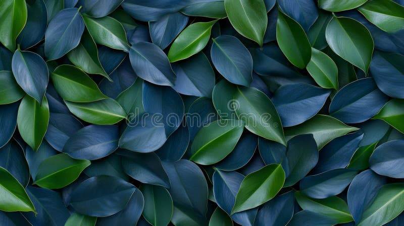 Vibrant Green and Blue Leaf Pattern with Interlocking Foliage Design ...