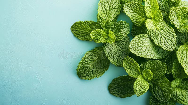 A Vibrant Green Botanical Background Featuring Refreshing Mint Leaves ...