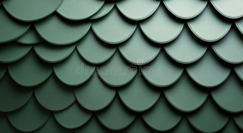 Vibrant Green Ceramic Tiles Arranged in a Unique Overlapping Pattern on ...