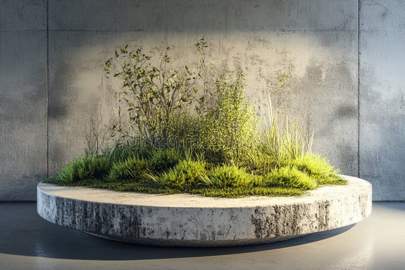 Vibrant Green Circular Grassy Area in a 3D Render, Complete with a ...