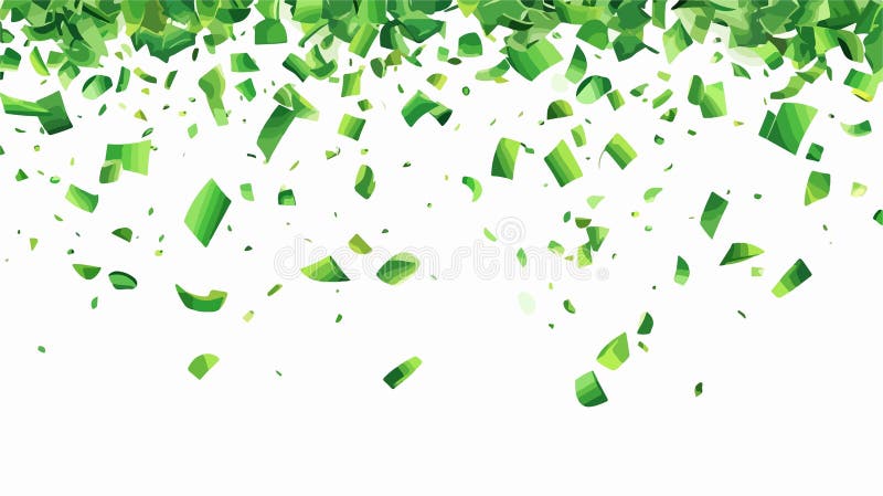 Vibrant Green Confetti on White Background - Festive Celebration Image ...