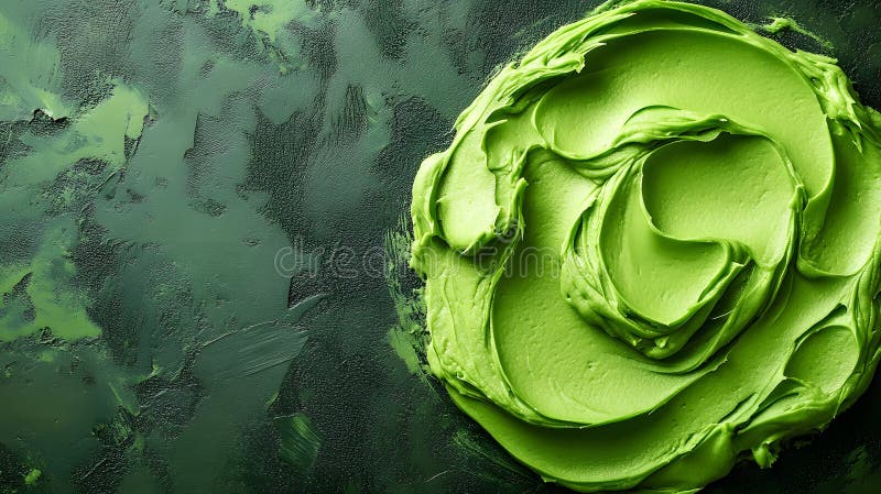 Vibrant Green Cookie Dough - Top Down View for Baking Inspiration Stock ...