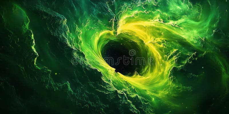 Abstract Green Vortex Swirling Nebula Cosmic Energy Stock Photos - Free ...
