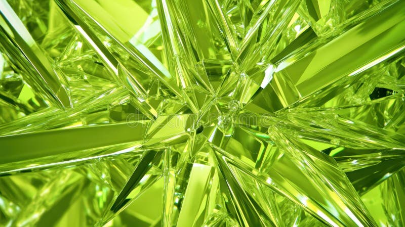 Vibrant Green Crystal Abstract Background for Modern Designs Stock ...