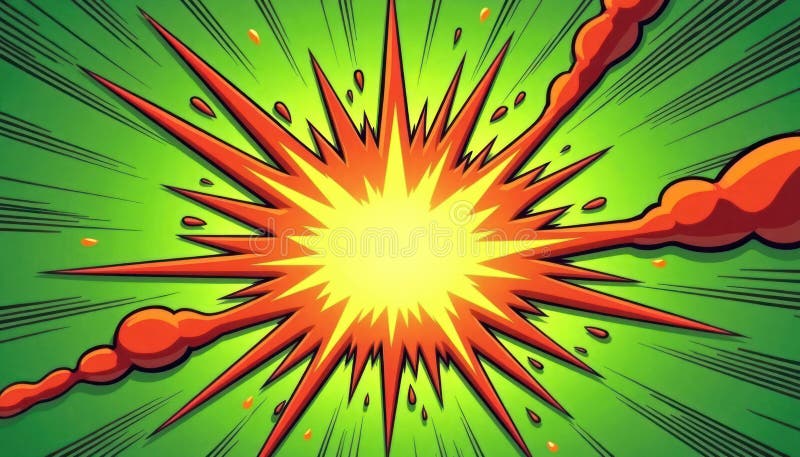 Vibrant Green Explosion Background with Radiating Energy. Dynamic Burst ...