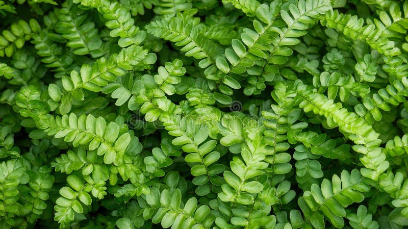 Vibrant Green Fern Fronds Forming Dense Natural Pattern Stock Photo ...