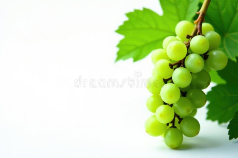 Vibrant Green Grape Leaves, Pristine White Backdrop, Green, Backdrop ...