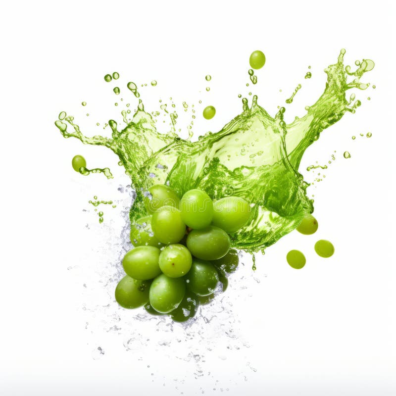 Vibrant Green Grape Splash: Graphic Compositions with Ambient Occlusion ...
