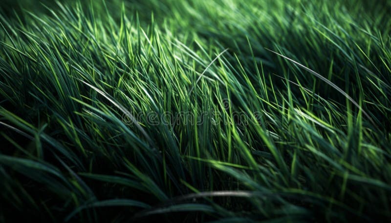 Vibrant Green Grass Blades in Dewy Meadow, Nature Abstract Pattern ...