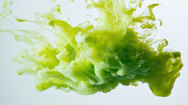 Vibrant Green Ink Explosion in Water - Abstract Fluid Art Stock Photo ...