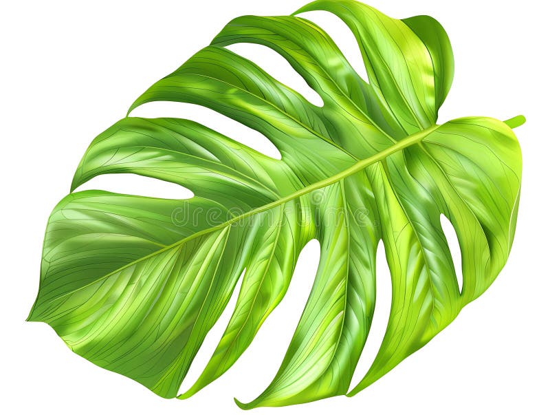 Vibrant Green Leaf in High Resolution Stock Illustration - Illustration ...