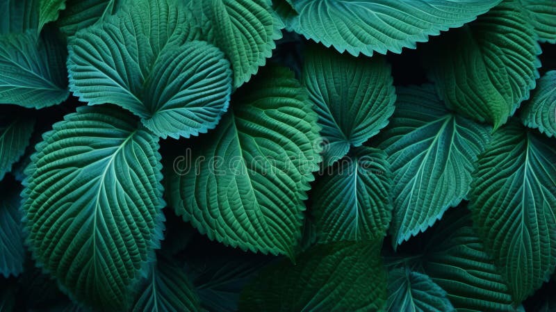 A Vibrant Green Leafy Plant Up Close Stock Illustration - Illustration ...