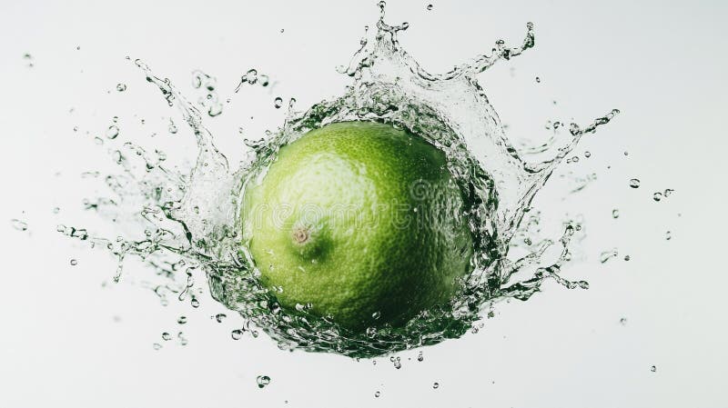 Lime Splashing into Water Creates Dynamic Droplets for Refreshing ...