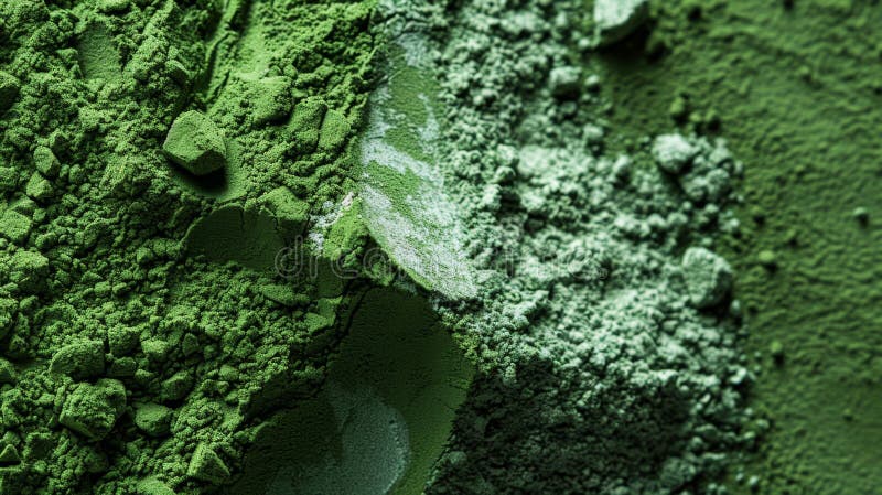 Vibrant Green Matcha Powder Close-up Texture Stock Photo - Image of ...