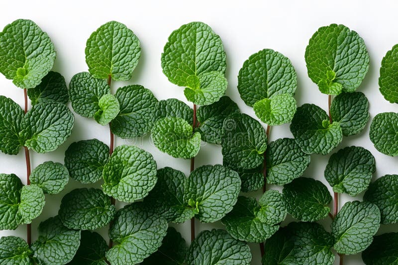 Fresh Green Mint Leaves Pattern for Botanical Designs and Natural ...