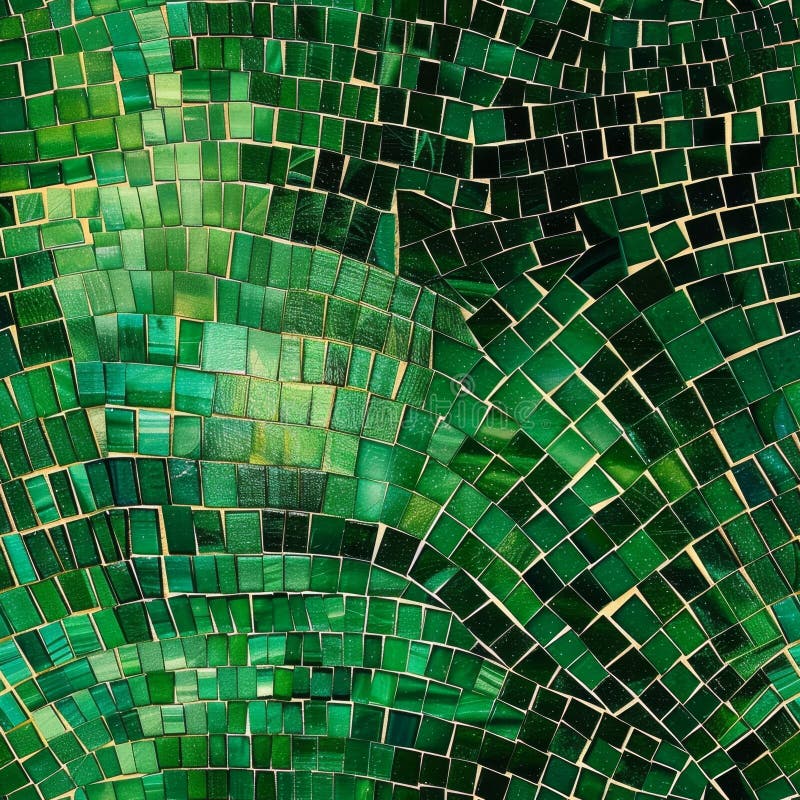 Vibrant Green Mosaic Tile Texture Background for Creative Design Stock ...