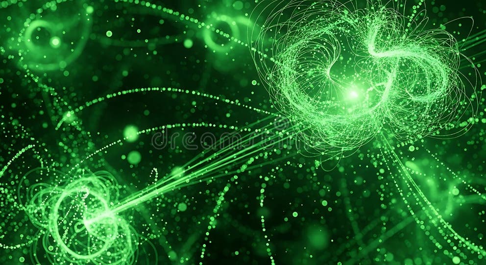 Vibrant Green Nanotechnology Particles and Energy Flow Abstract ...
